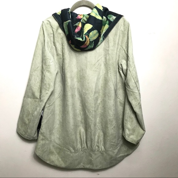 Aria | Jackets & Coats | Lindi Sage Green Floral Sage Reversible Coat ...